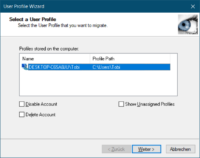 User Profile Wizard: Lokales Windows-Benutzerprofil zu Domäne migrieren ...
